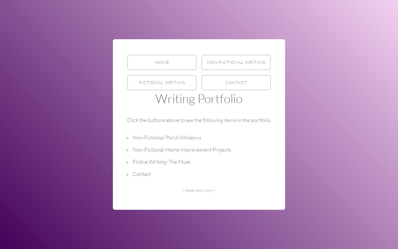Writing Portfolio